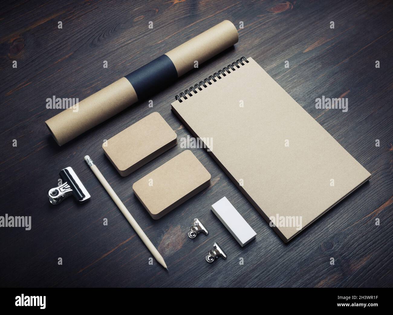 Blank retro stationery Stock Photo - Alamy