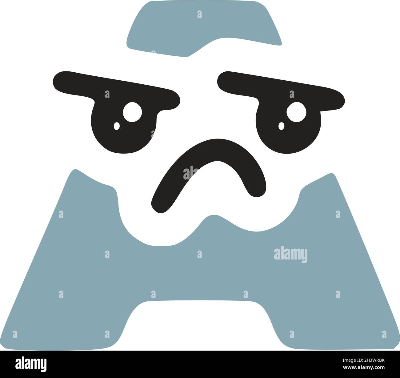 Letter a kawaii character with sad face, vector clip art Stock Vector ...