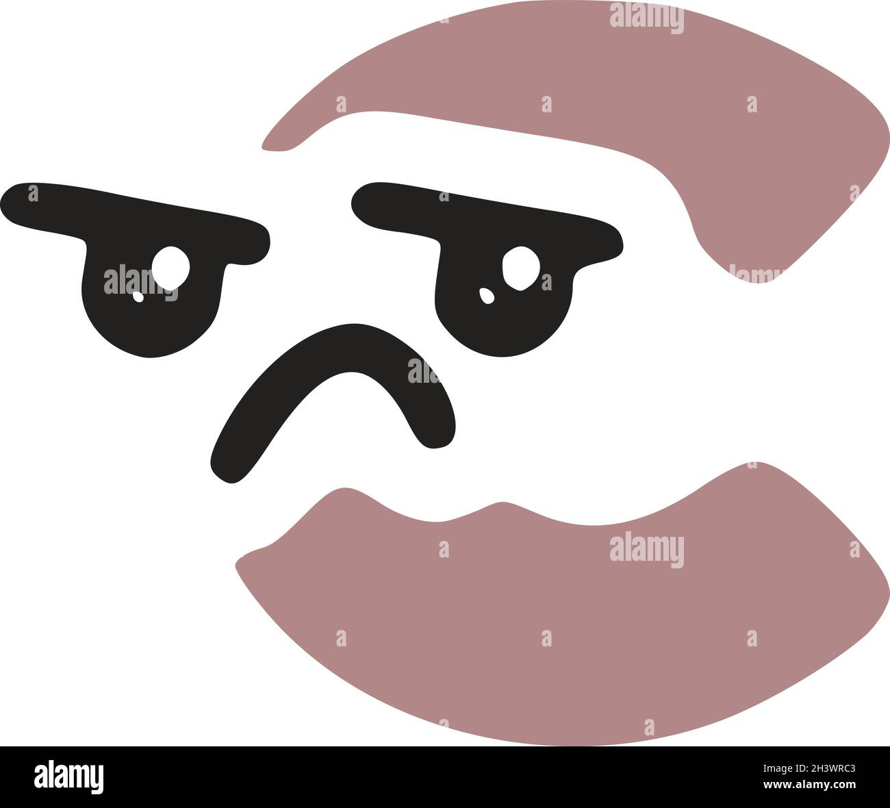 Letter c kawaii character with sad face, vector clip art Stock Vector ...