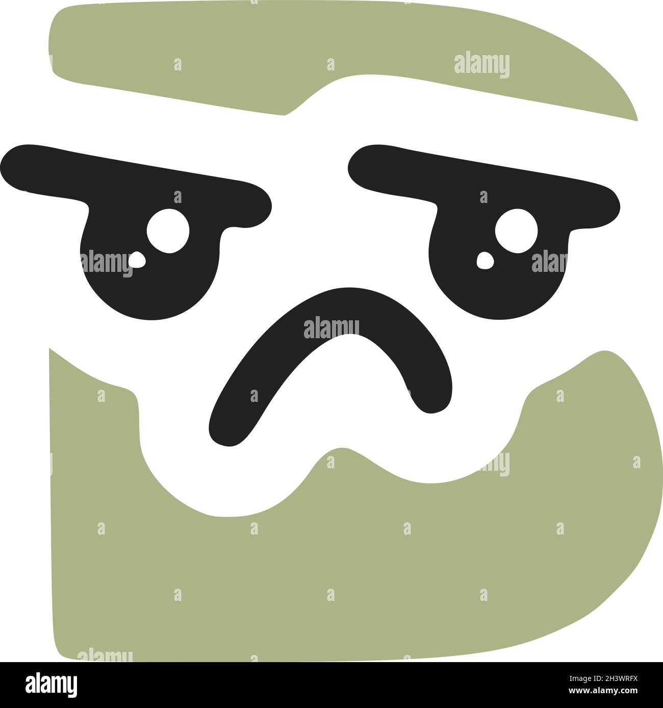 Letter b kawaii character with sad face, vector clip art Stock Vector ...