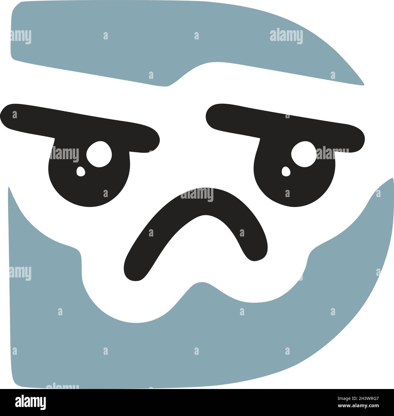 Letter d kawaii character with sad face, vector clip art Stock Vector ...