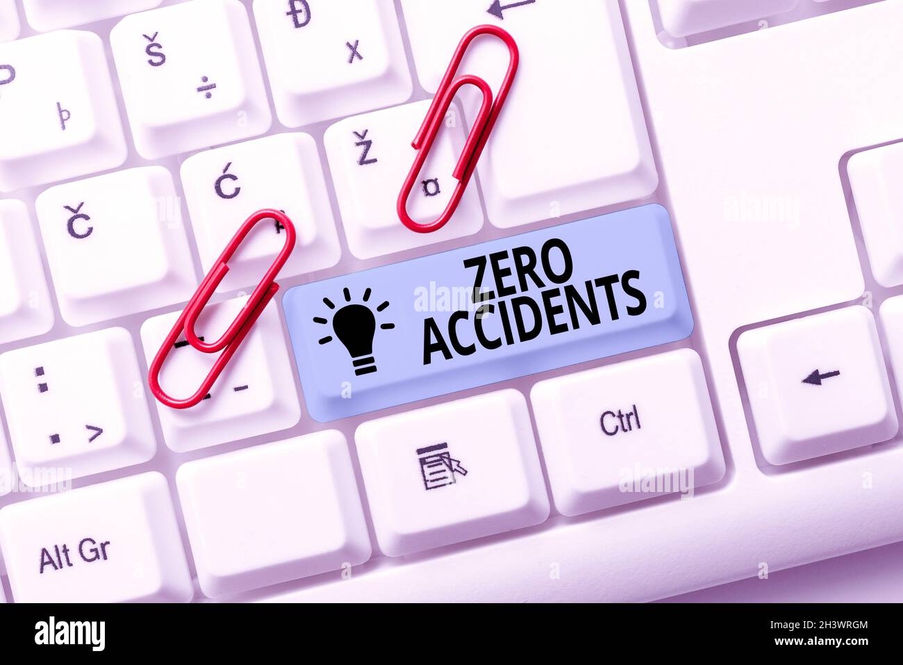 Hand writing sign Zero Accidents. Business idea important strategy for ...