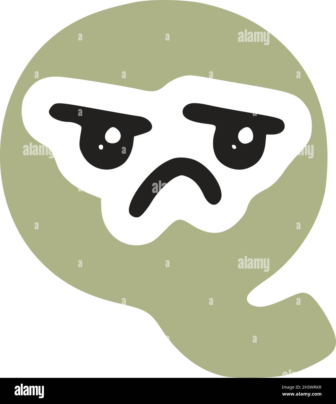 Letter q kawaii character with sad face, vector clip art Stock Vector ...