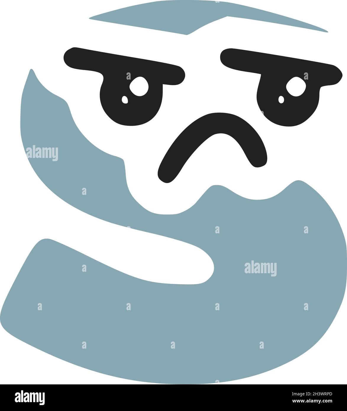 Letter s kawaii character with sad face, vector clip art Stock Vector ...