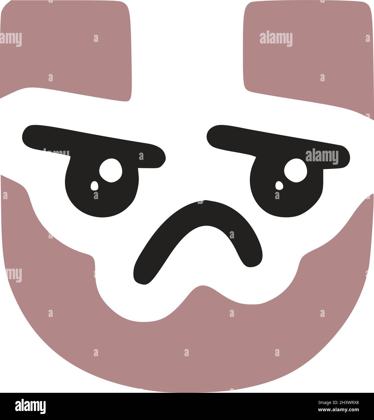 Letter u kawaii character with sad face, vector clip art Stock Vector ...