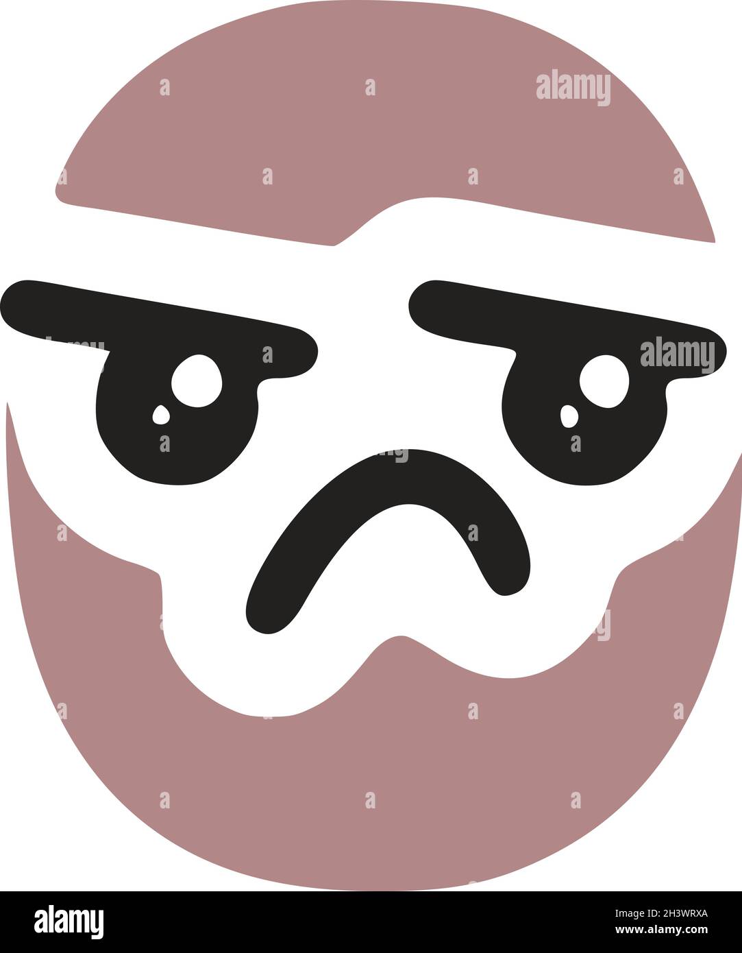 Number 0 kawaii character with sad face, vector clip art Stock Vector ...