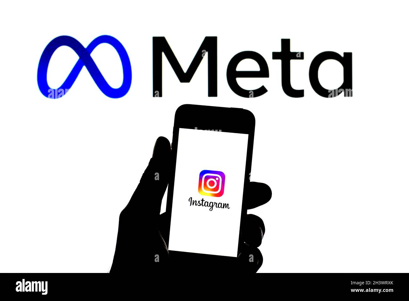 In this photo illustration an Instagram logo seen displayed on a ...