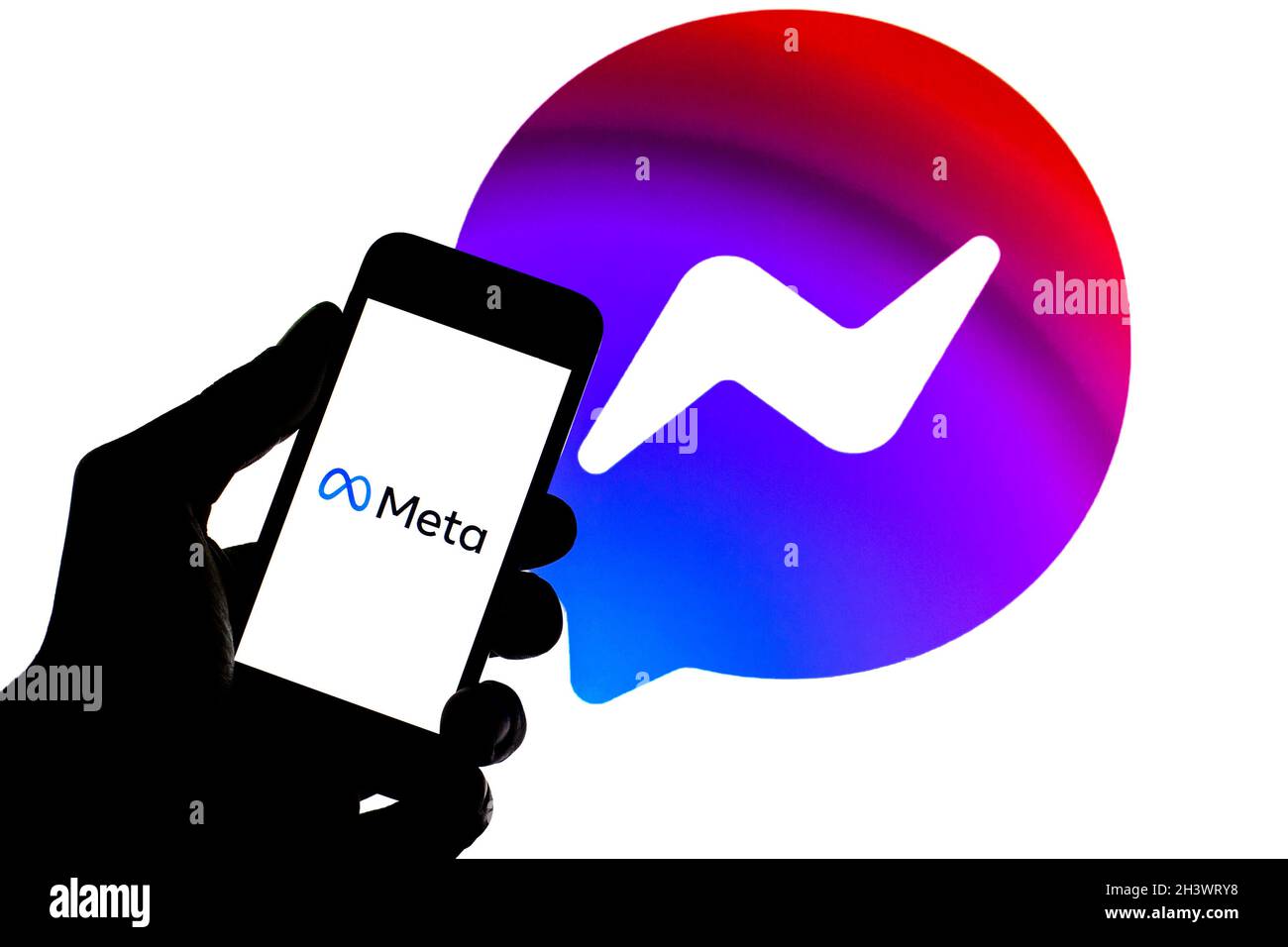 In this photo illustration a Meta logo seen displayed on a smartphone ...