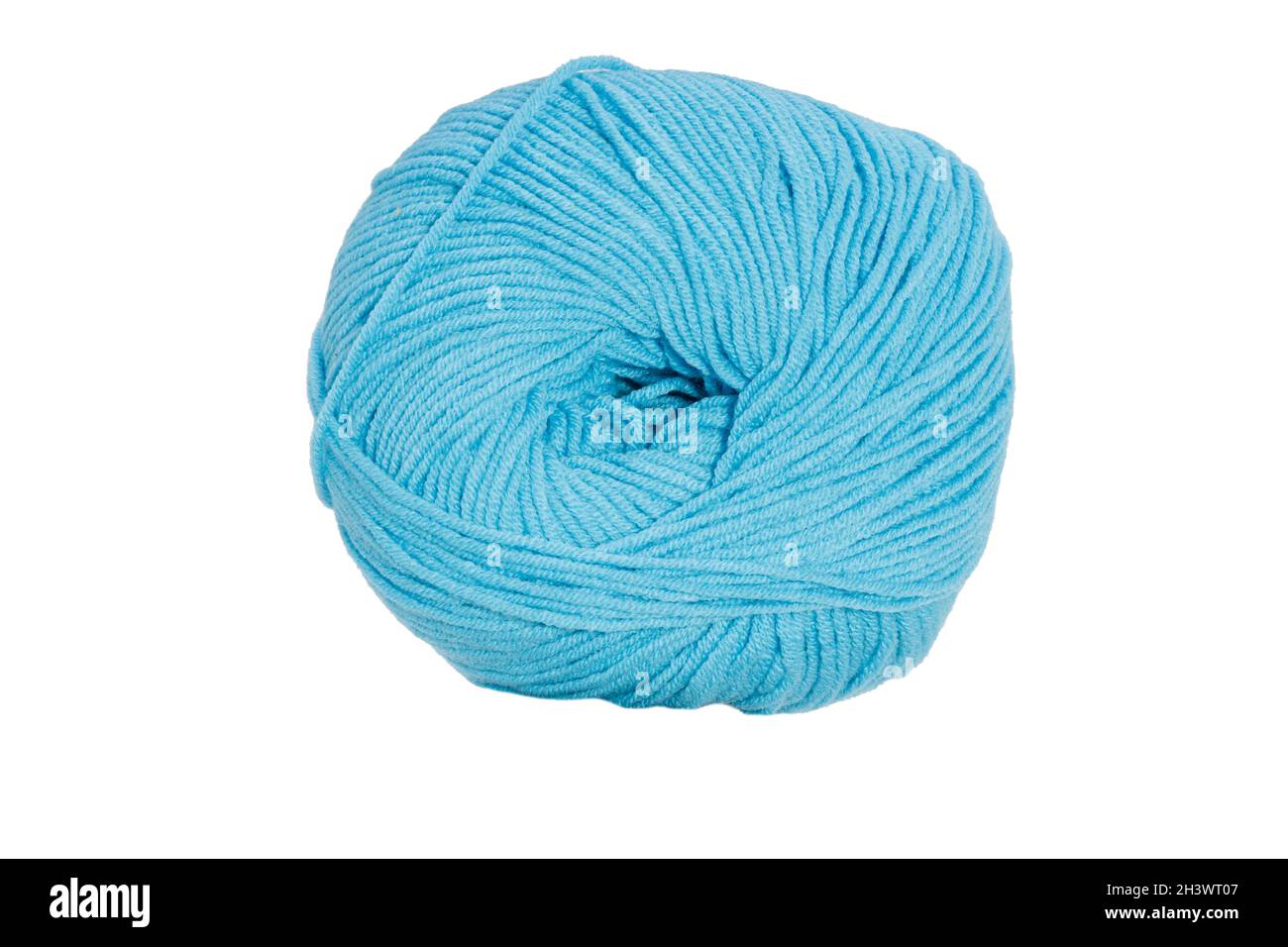 blue ball of wool isolated on white background. High quality photo ...