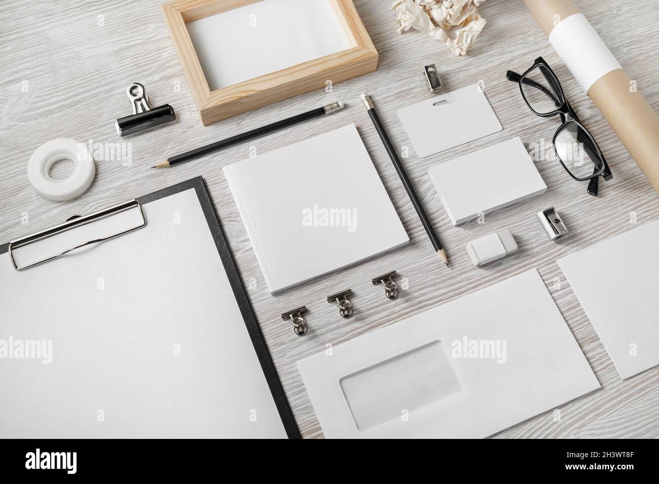 Blank stationery template Stock Photo - Alamy