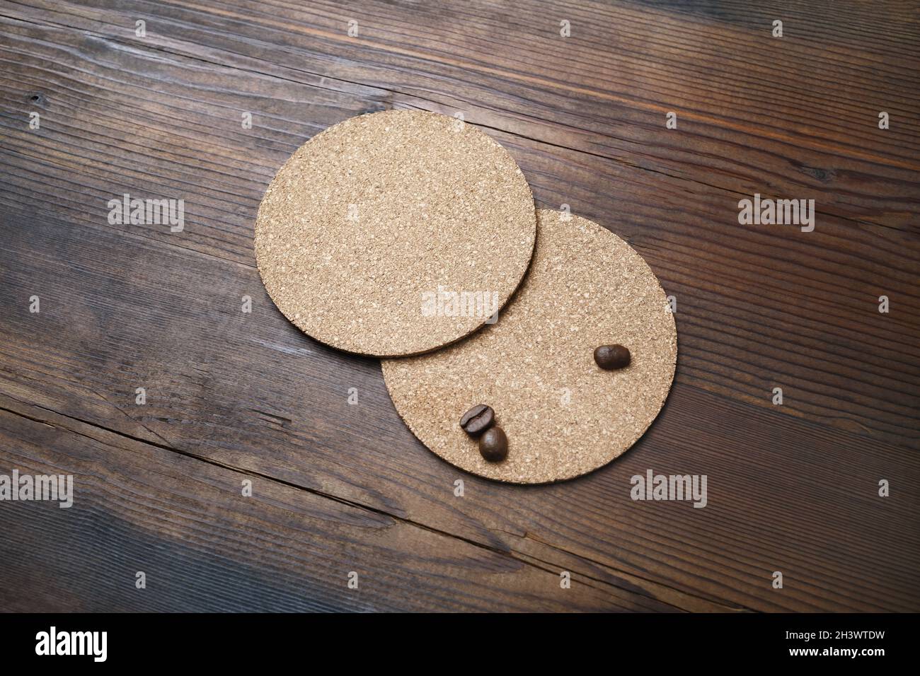 Cork beer coasters Stock Photo - Alamy