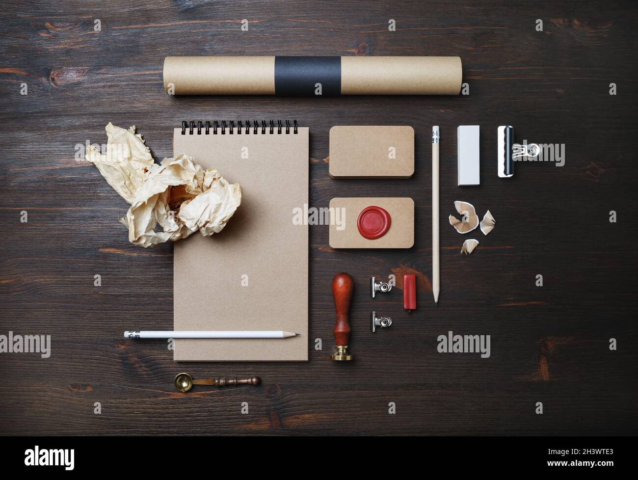 Vintage stationery set Stock Photo - Alamy