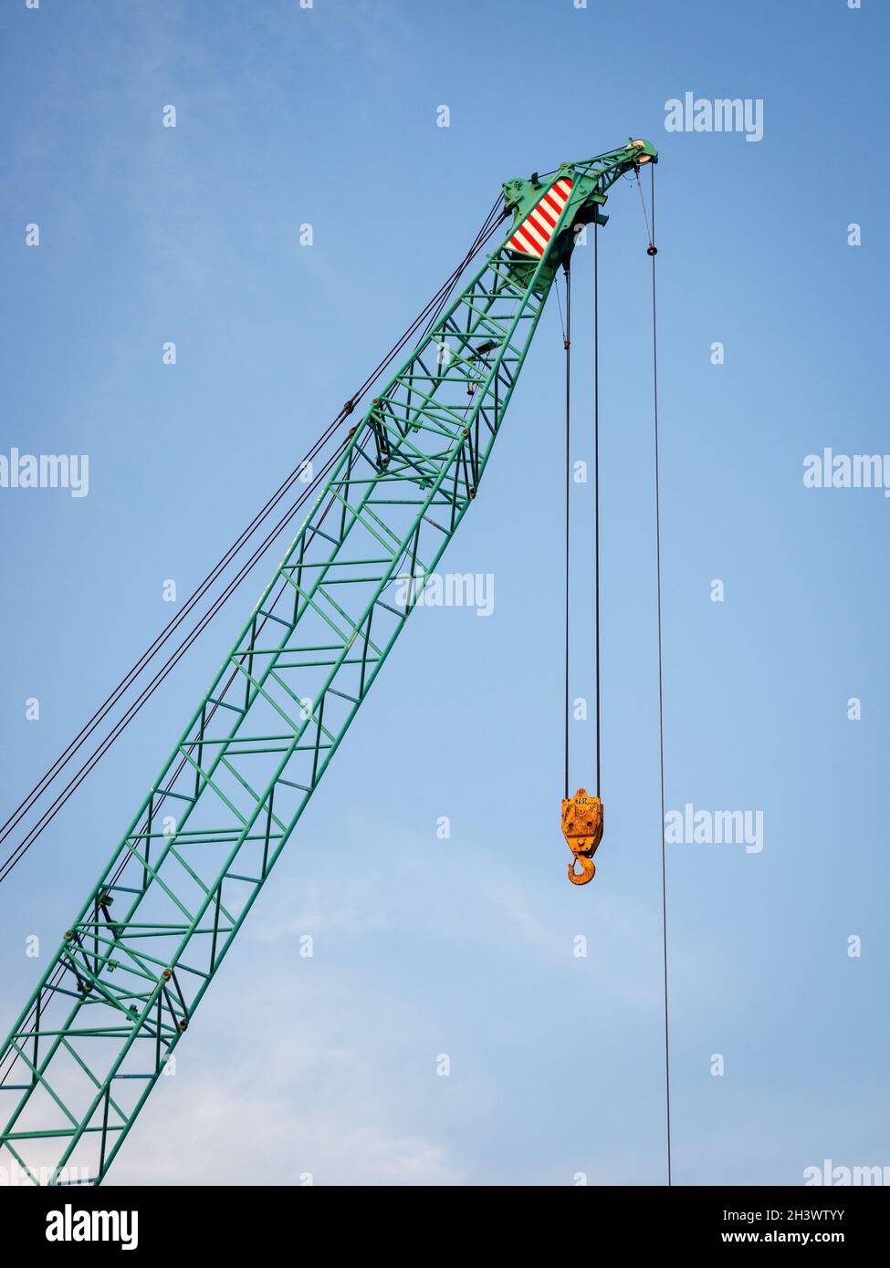 Green crane with 70 tons lifting weight Stock Photo - Alamy