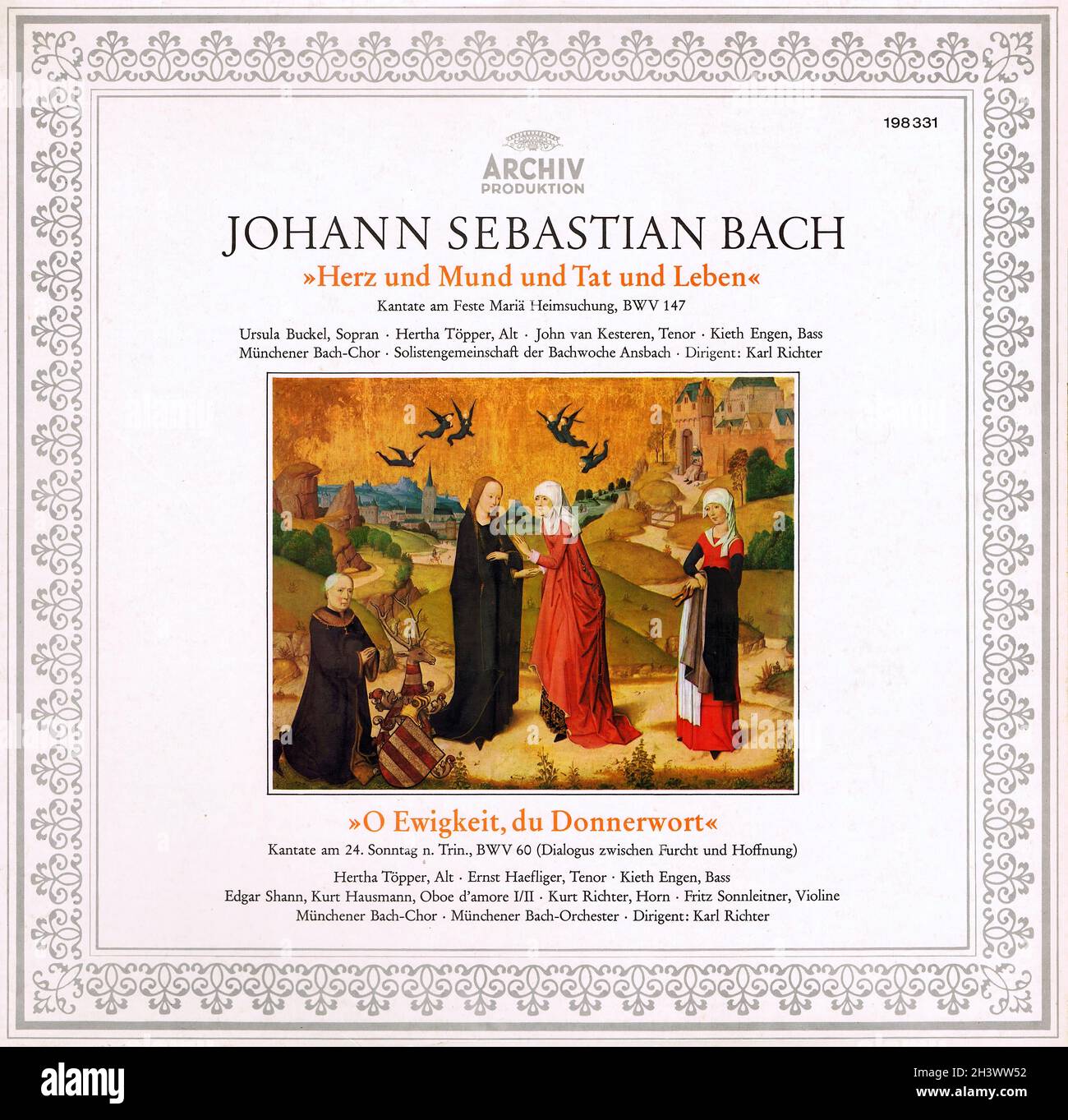 Bach Cantatas 147 & 60 - Richter DG Archiv - Classical Music Vintage Vinyl Record Stock Photo ...