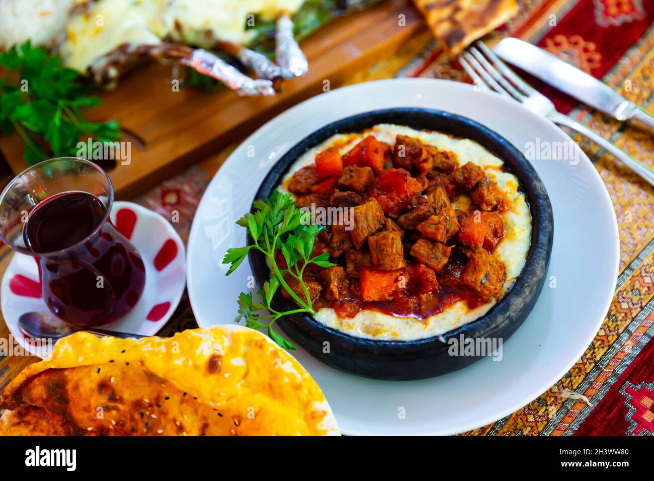 Turkish Food Hunkar Begendi Stock Photo - Alamy