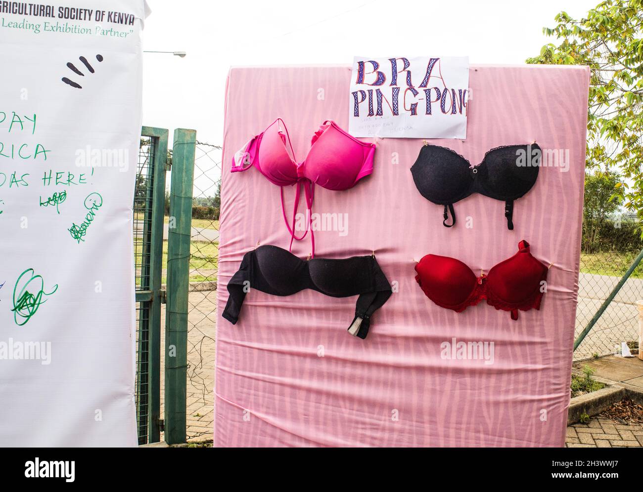 Nairobi, Kenya. 30th Oct, 2021. A display of bra ping-pong during the ...