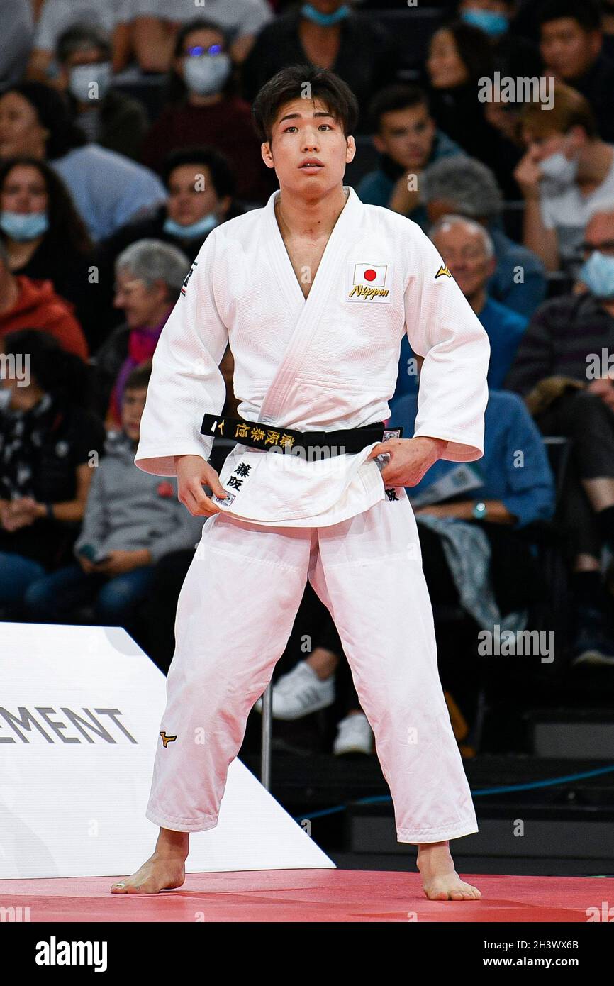 Men -66 kg, Taikoh Fujisaka of Japan Silver medal competes during the ...
