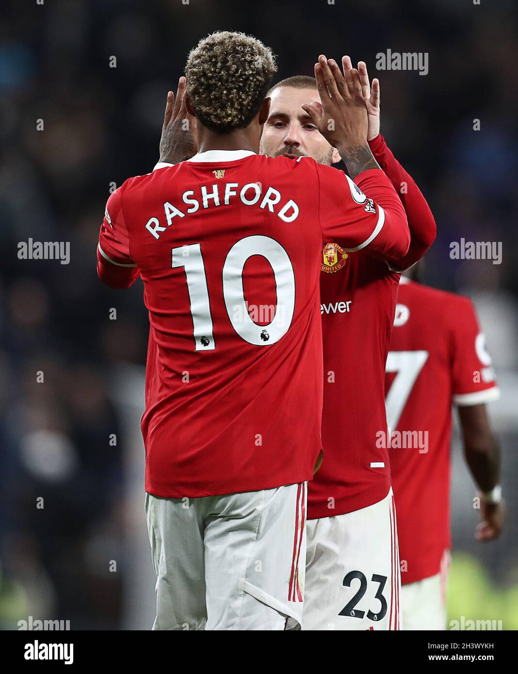 London, England, 30th October 2021. Marcus Rashford of Manchester ...