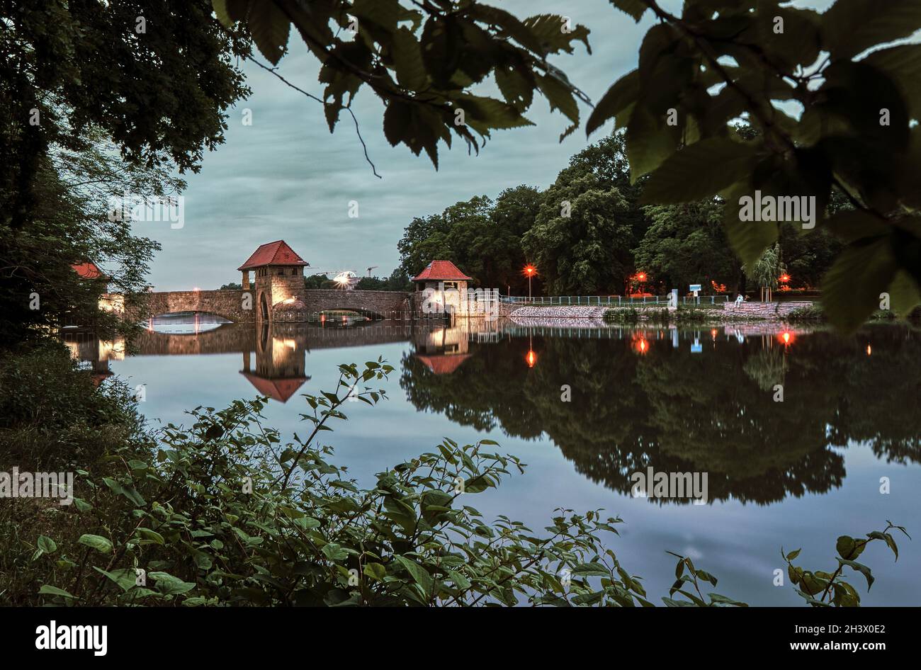 The palm garden weir in Leipzig Stock Photo - Alamy