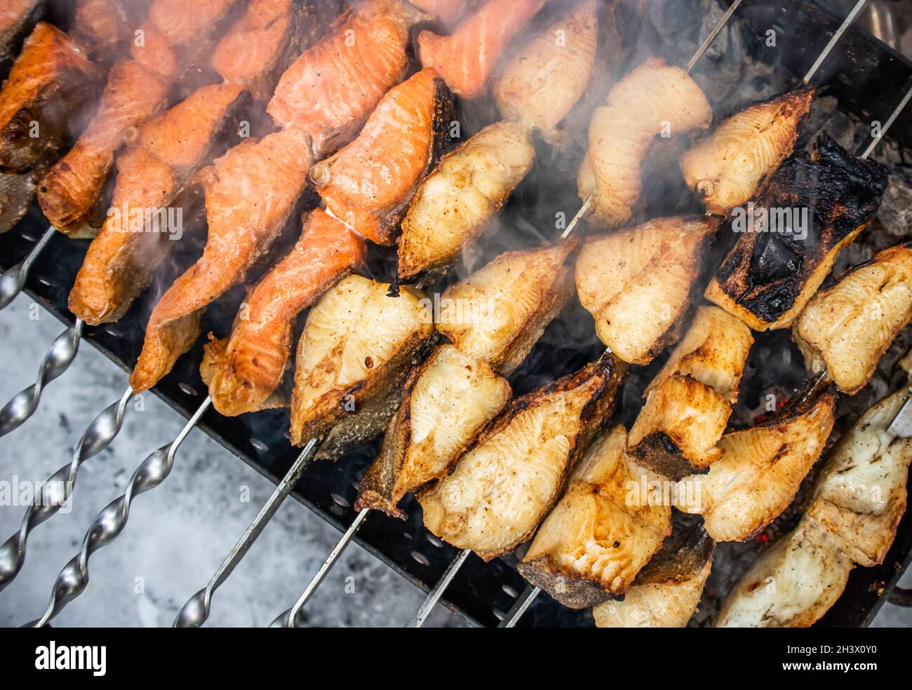 Fish kebab hi-res stock photography and images - Alamy