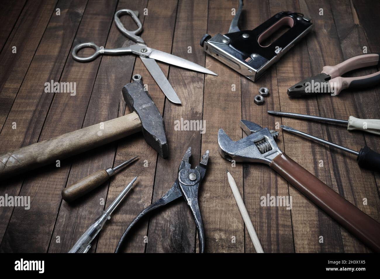 Set of different tools Stock Photo - Alamy