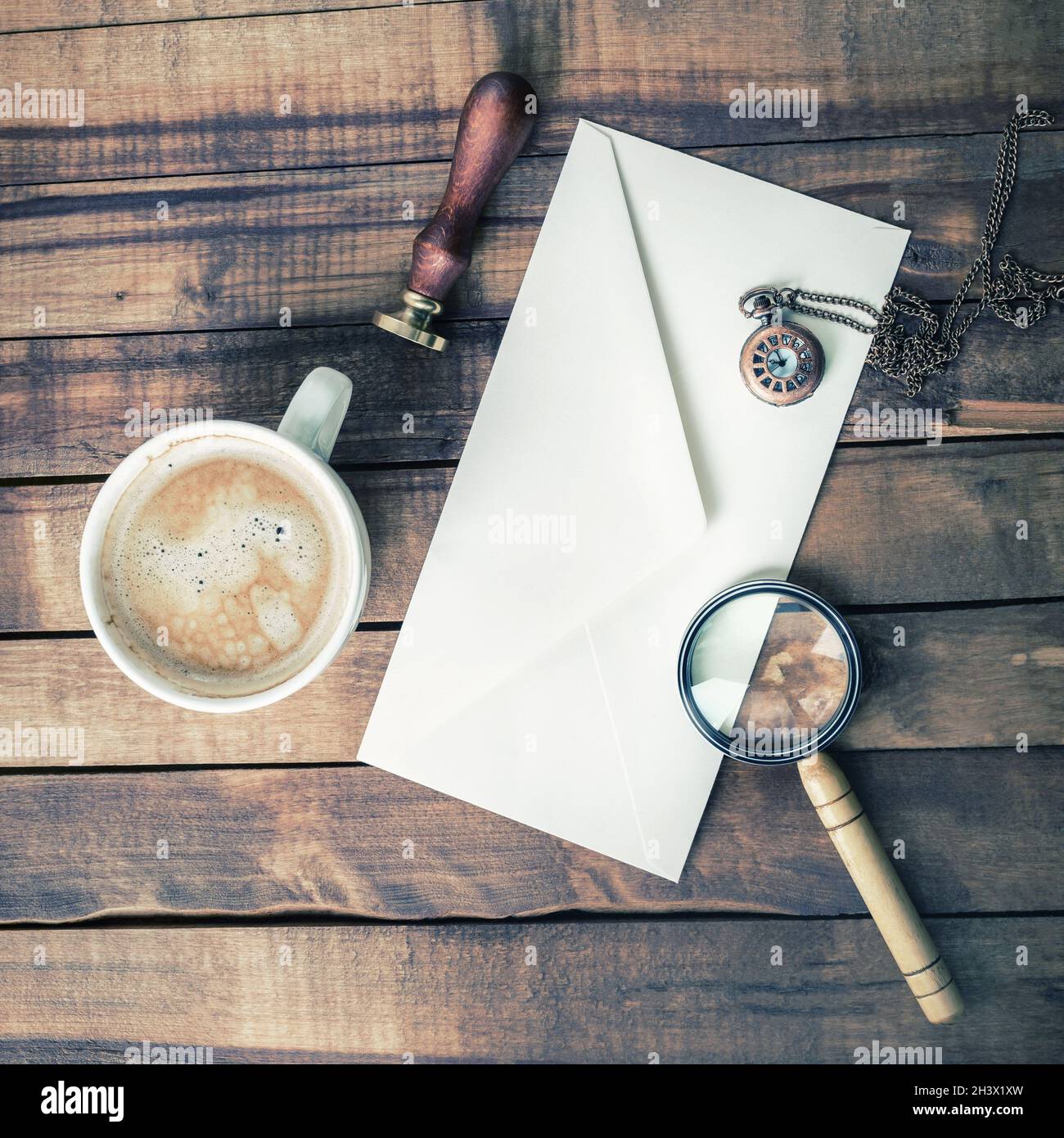 Vintage stationery set Stock Photo - Alamy