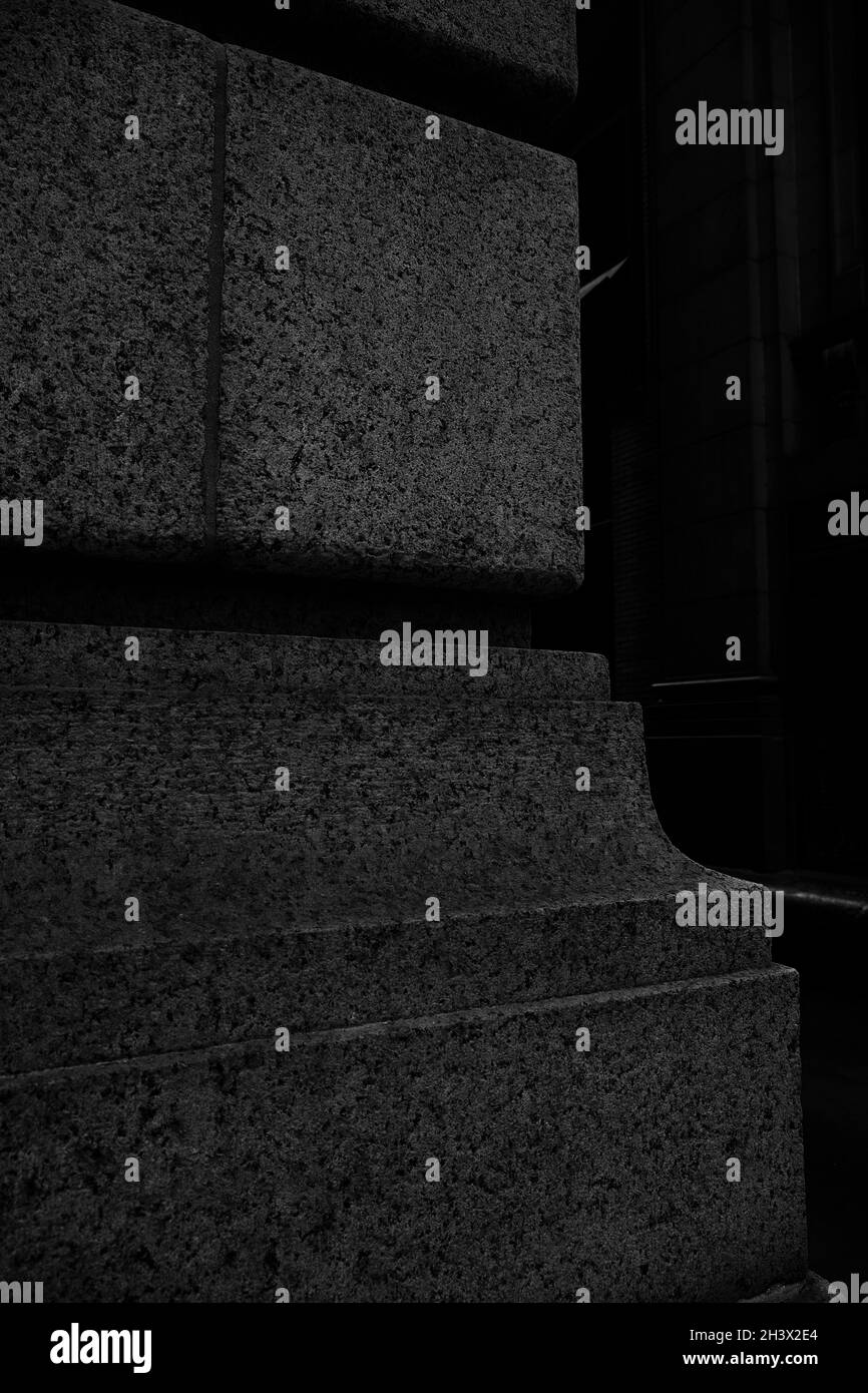 Black and white close up of architectural element resulting in abstract ...