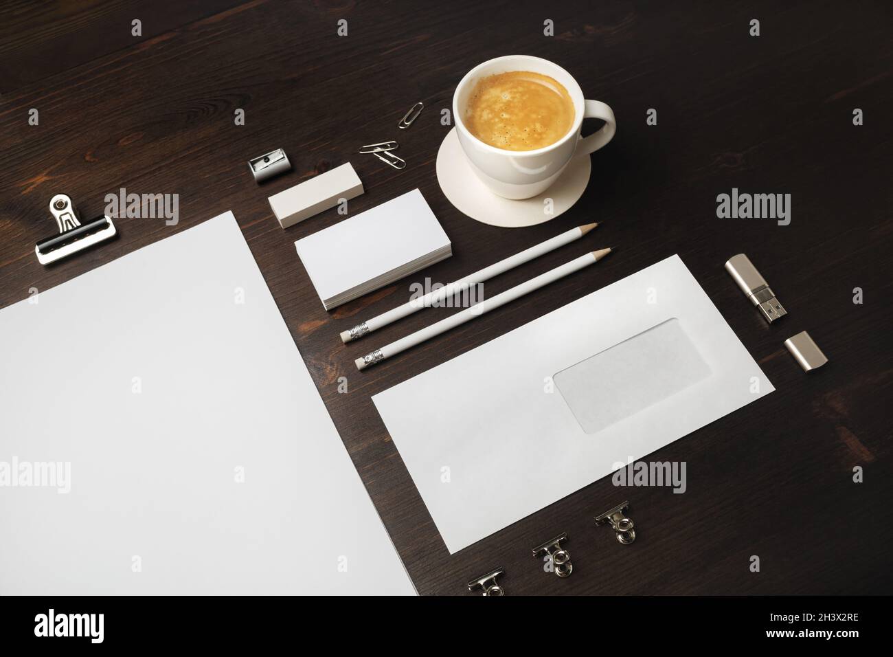 Blank stationery set Stock Photo - Alamy