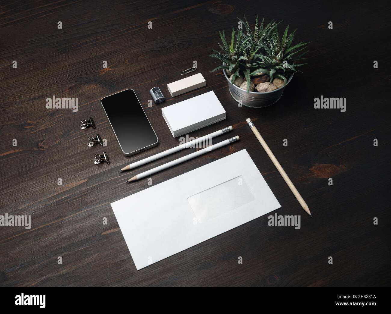 Blank stationery template Stock Photo - Alamy