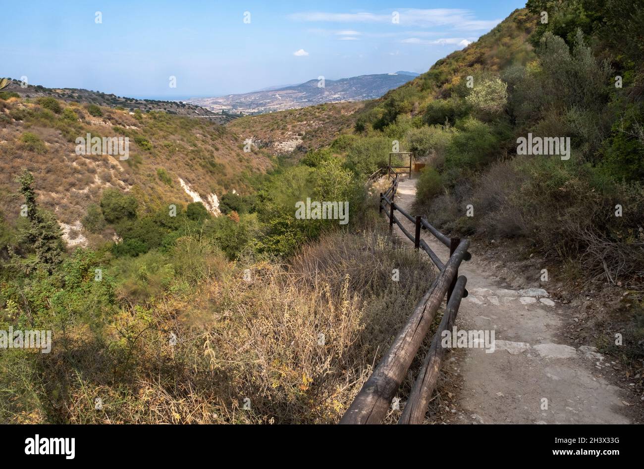 The path leading to the Kremiotis waterfall, Kritou Terra, Paphos ...