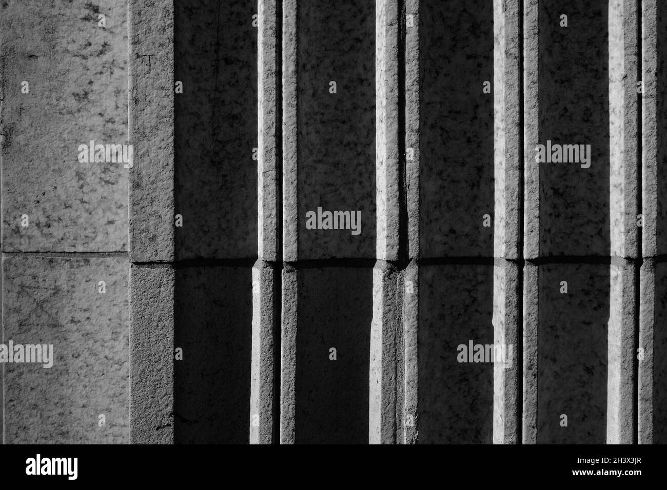 Black and white close up of architectural element resulting in abstract ...