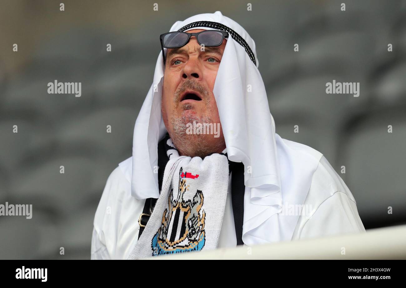 NEWCASTLE FAN, NEWCASTLE UNITED FC V CHELSEA FC, 2021 Stock Photo - Alamy