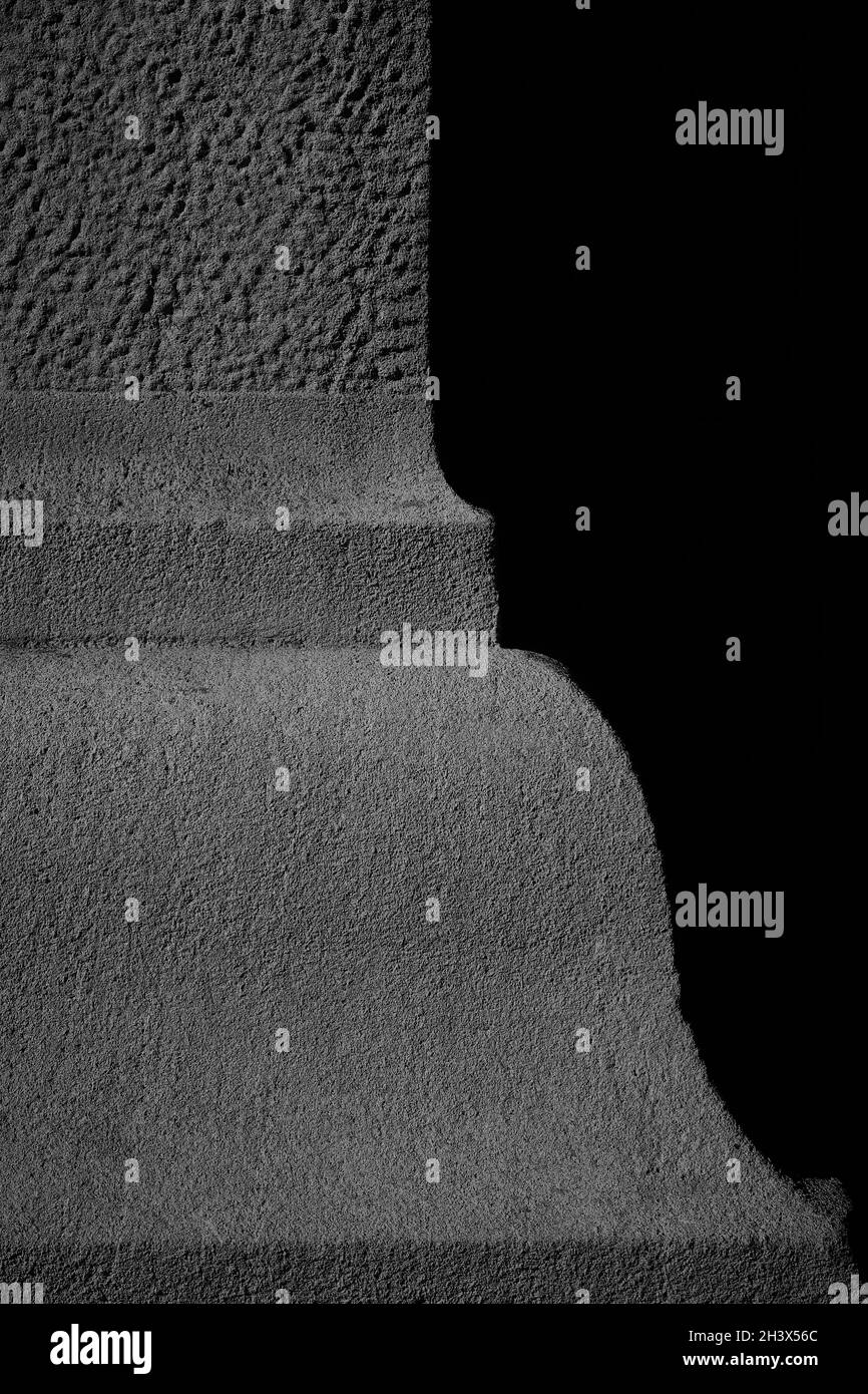 Black and white close up of architectural element resulting in abstract ...