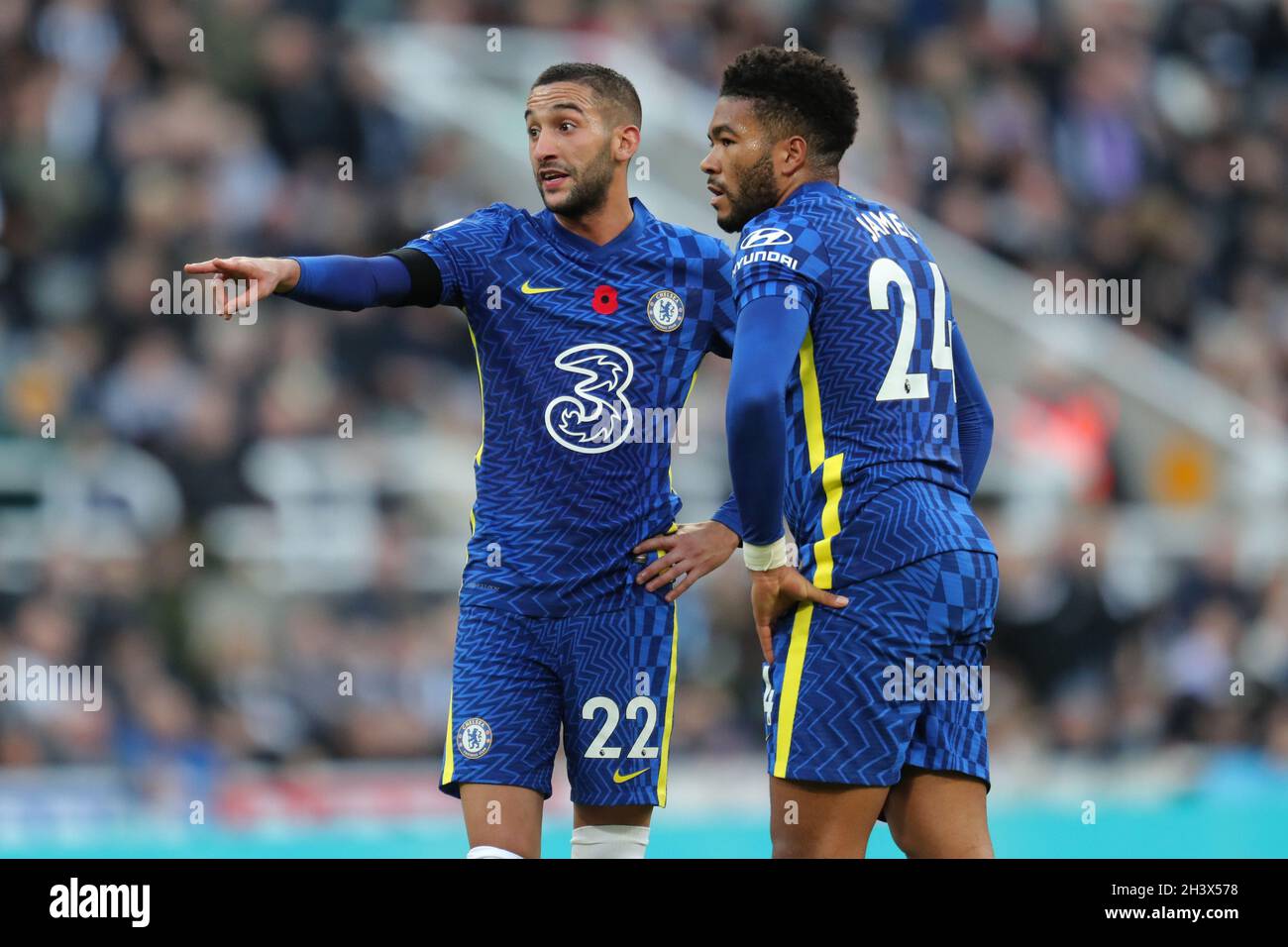HAKIM ZIYECH, REECE JAMES, NEWCASTLE UNITED FC V CHELSEA FC, 2021 Stock ...