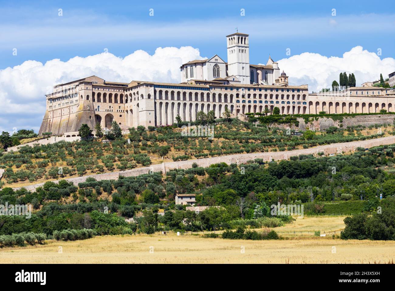 Assisi village in Umbria region, Italy. The most important Italian ...