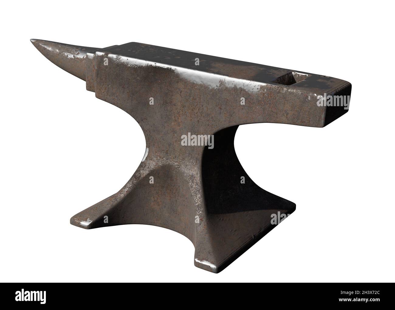anvil isolated with shadow on white background Stock Photo - Alamy