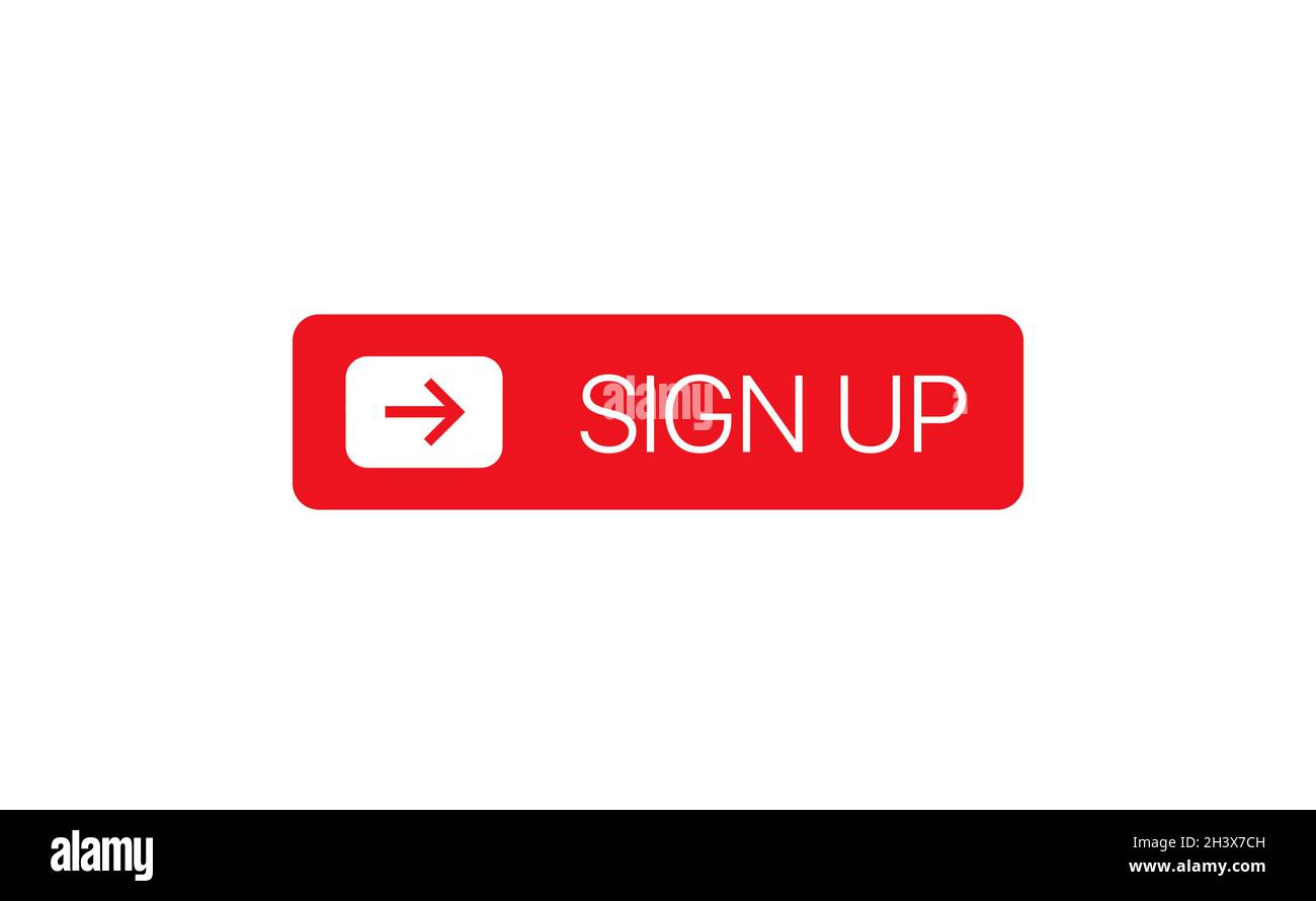 Sign up red button vector illustration for web Stock Vector Image & Art ...