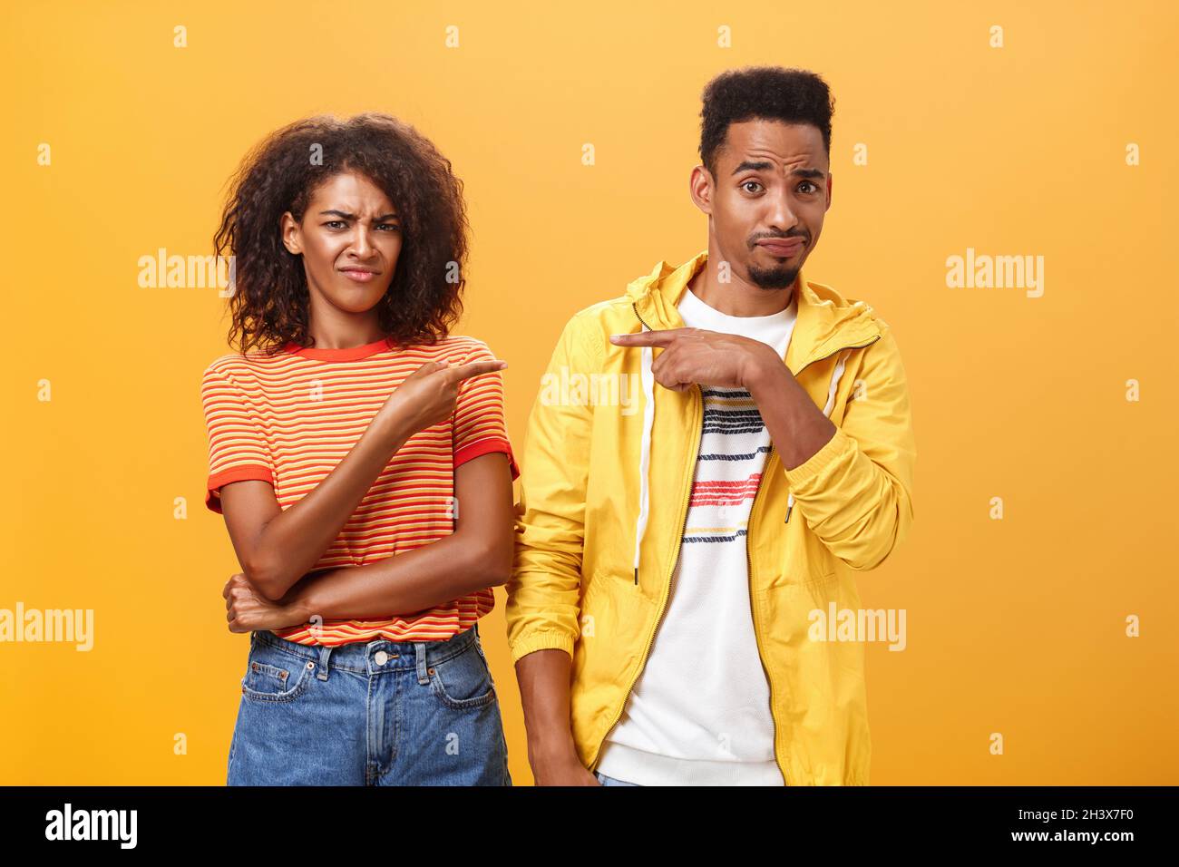 Confident woman mocking people hi-res stock photography and images - Alamy