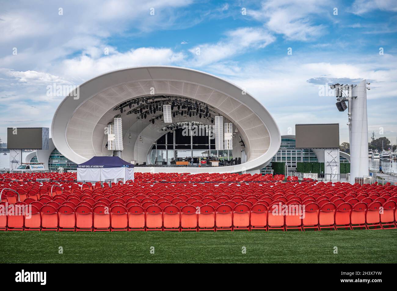 San Diego, California, USA - October 4, 2021: The white Rady Shell ...