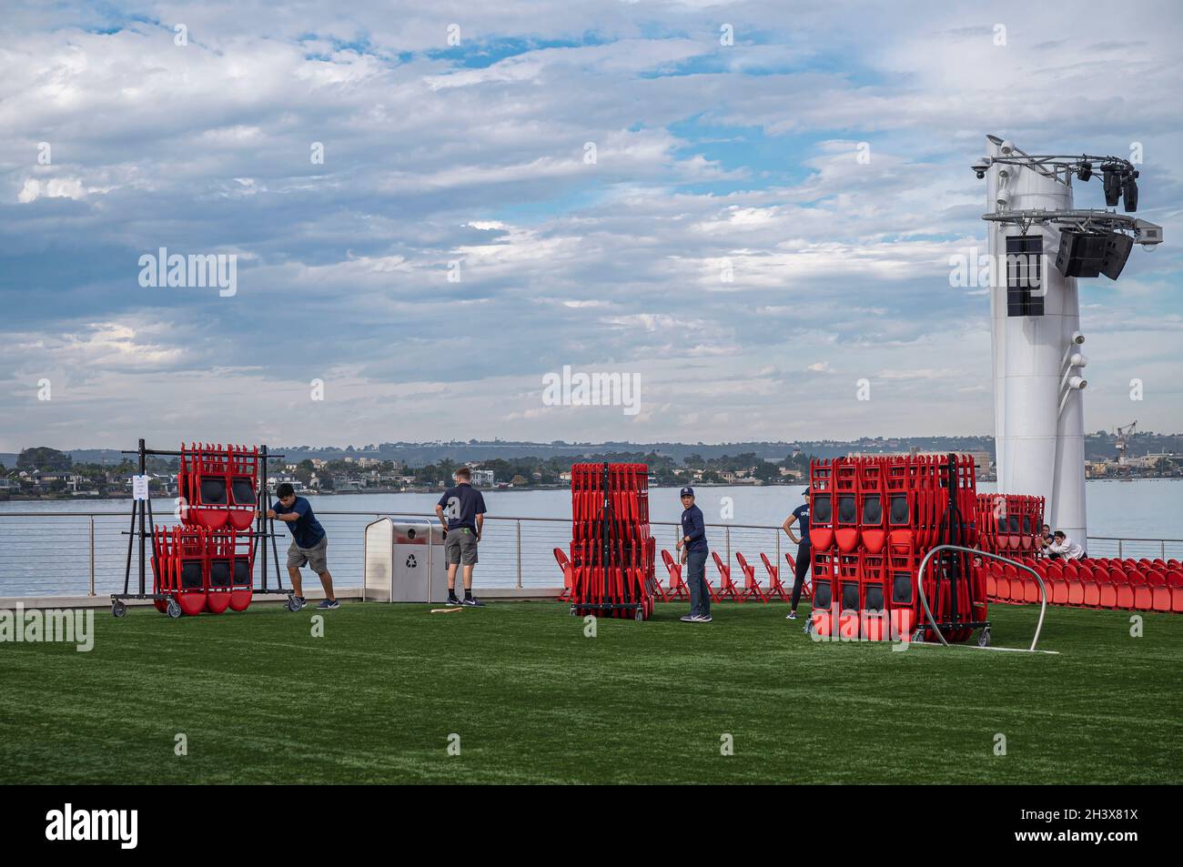 San Diego, California, USA - October 4, 2021: The white Rady Shell ...