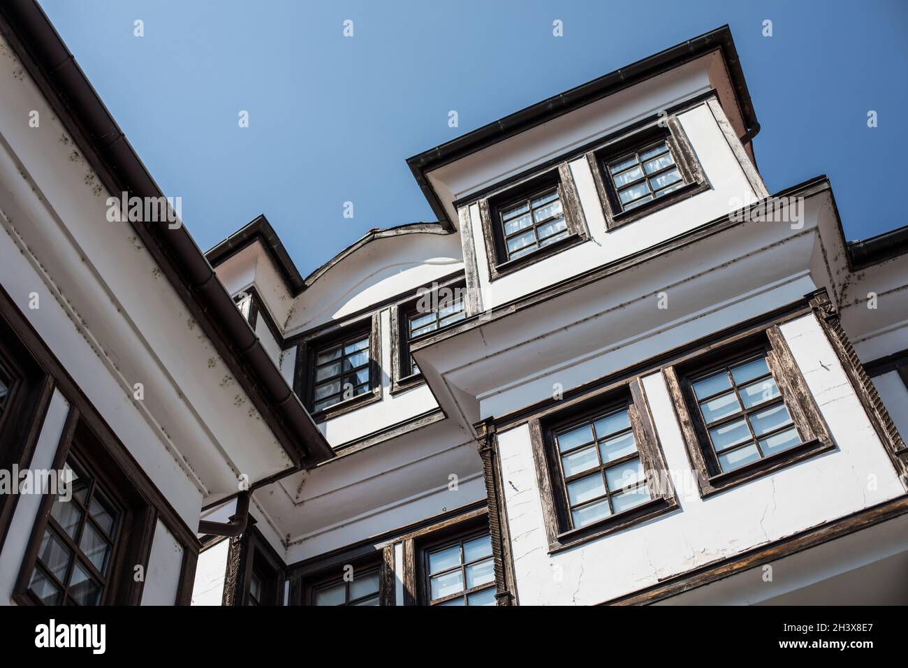 Traditional house in the old town of Ohrid, North Macedonia Stock Photo ...