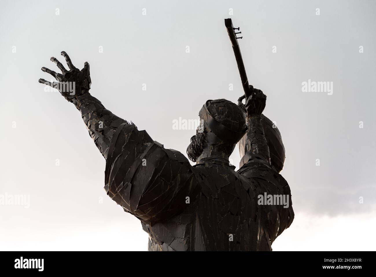 Pir Sultan Abdal, Metal statue of Pir Sultan Abdal, located in the city ...