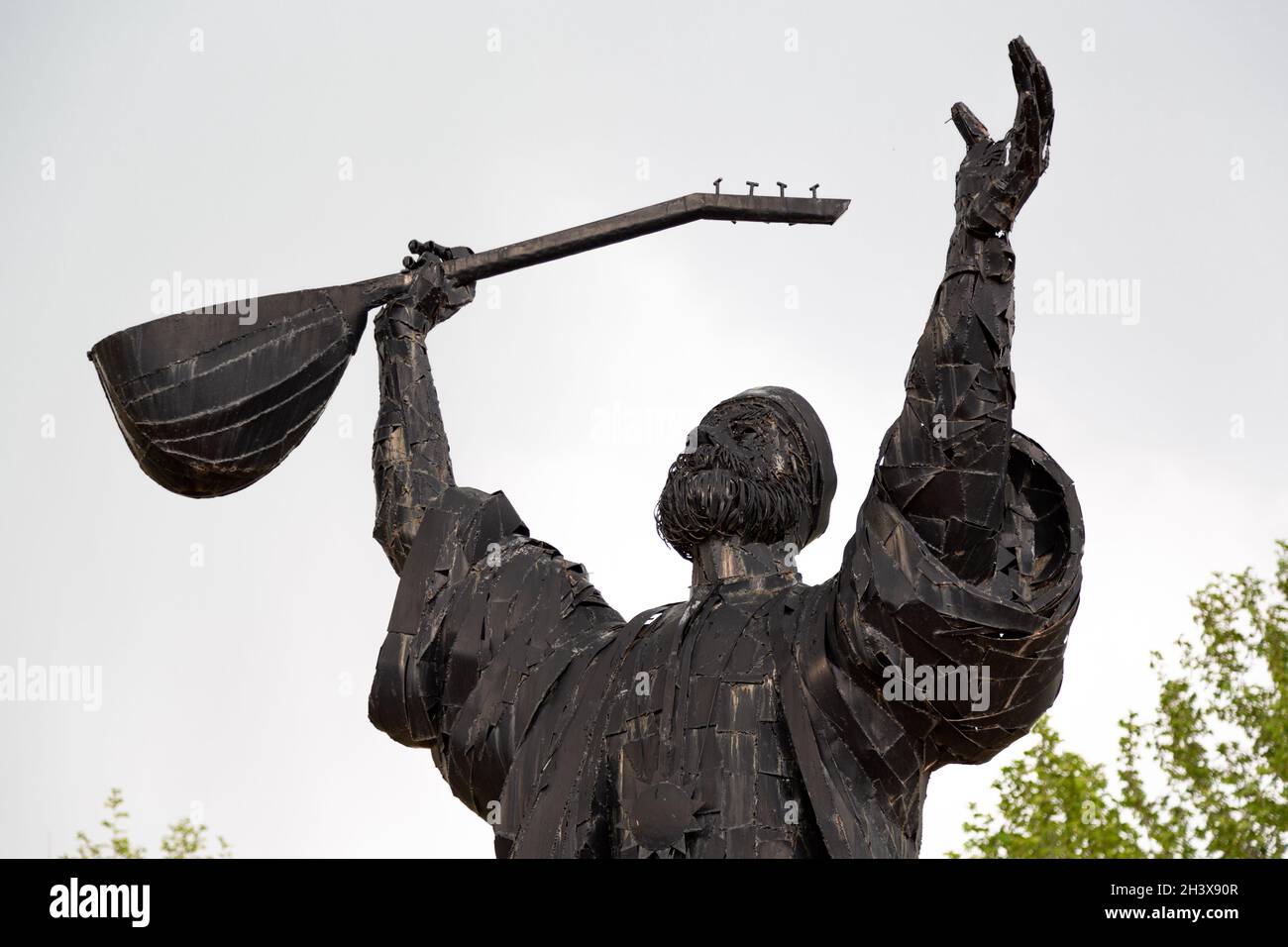 Pir Sultan Abdal, Metal statue of Pir Sultan Abdal, located in the city ...