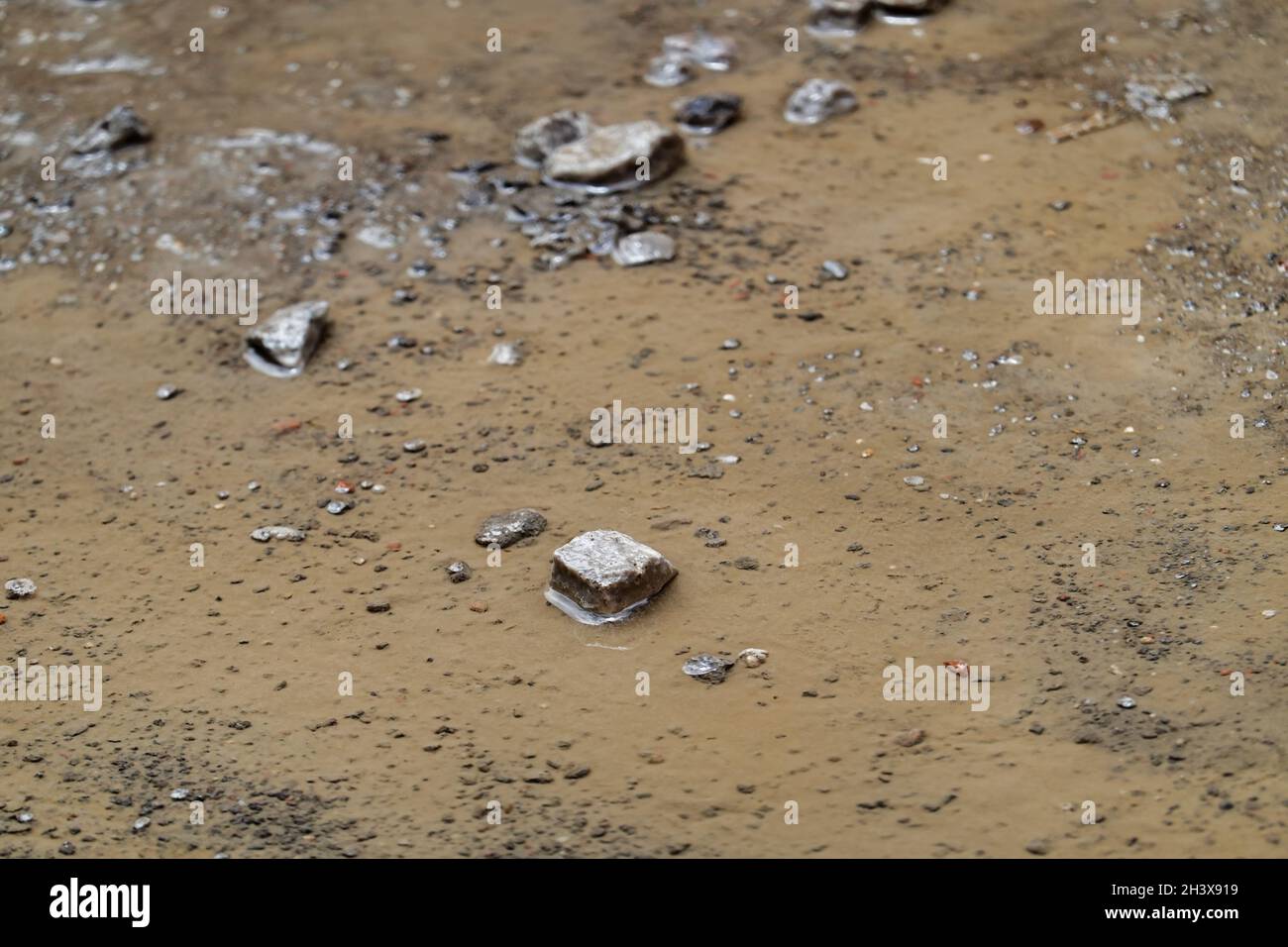 Dirty muddy wet ground texture background Stock Photo - Alamy