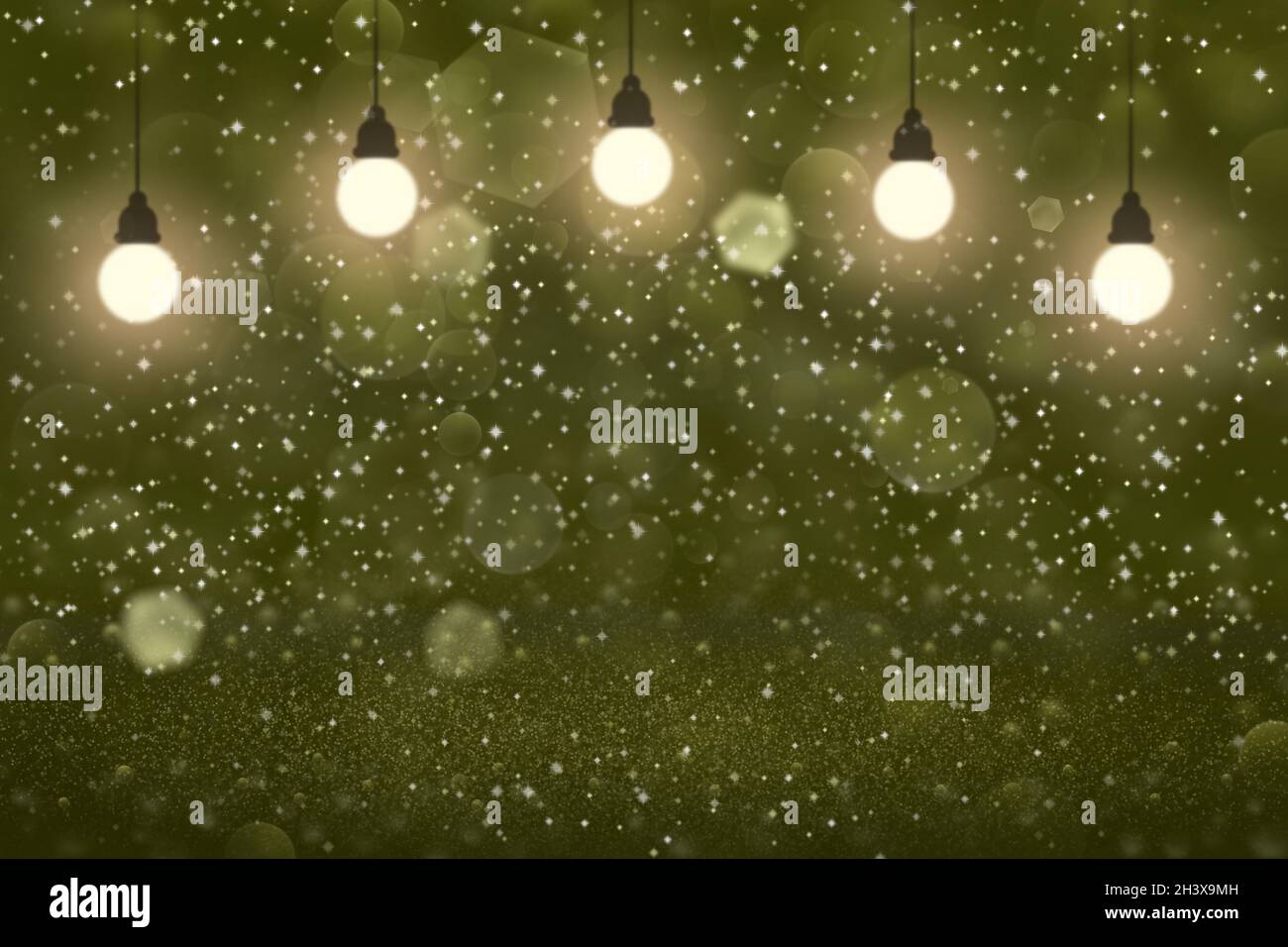 yellow fantastic shining abstract background light bulbs with sparks ...