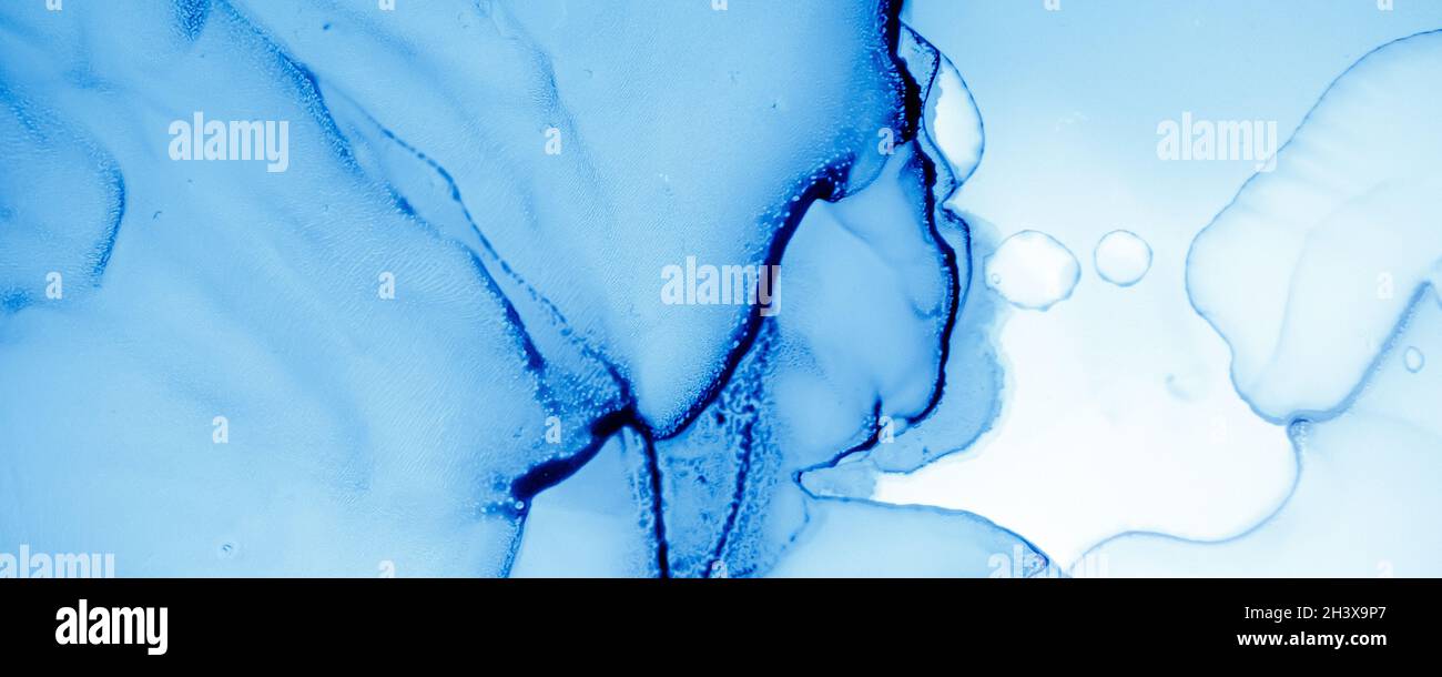 Ink Colours Mix. Art Flow Wallpaper. Indigo Stock Photo - Alamy