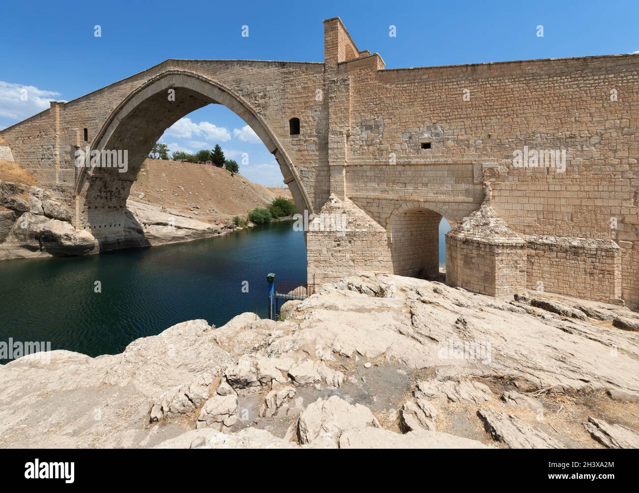 Malabadi Bridge on the Batman river in Silvan region of Turkey Stock ...