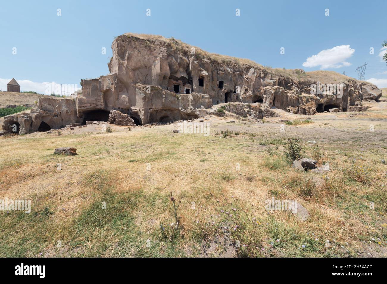 Caves and ruins of old settlement in Ahlat, Bitlis Province, Eastern ...