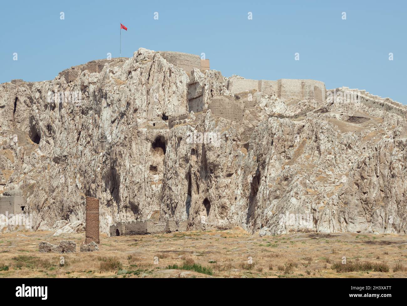 Fortress in Van city, Turkey. View from the south Stock Photo - Alamy