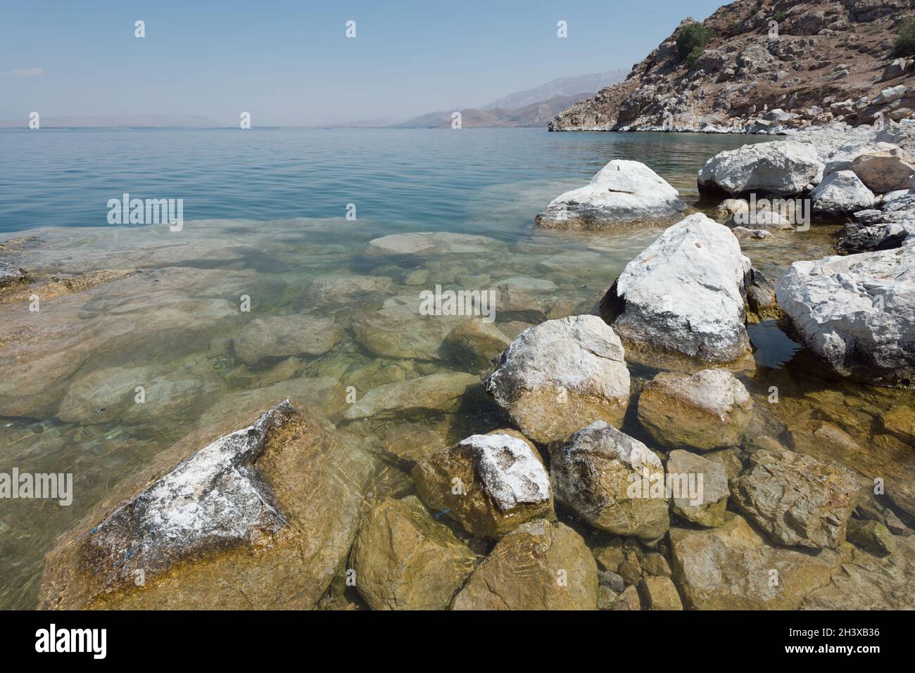 Bank of Akdamar Island in Lake Van, Turkey Stock Photo - Alamy